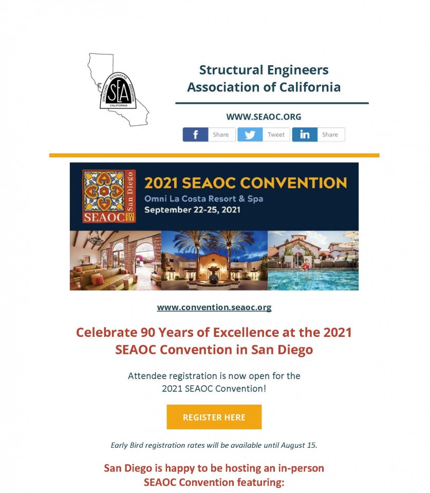Structural Engineers Association of San Diego - Public Announcements
